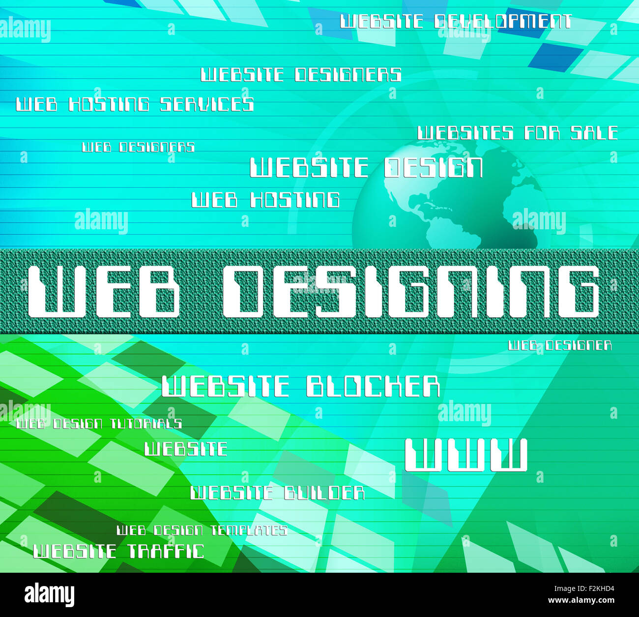 Web Designing Representing Network Online And Text Stock Photo - Alamy