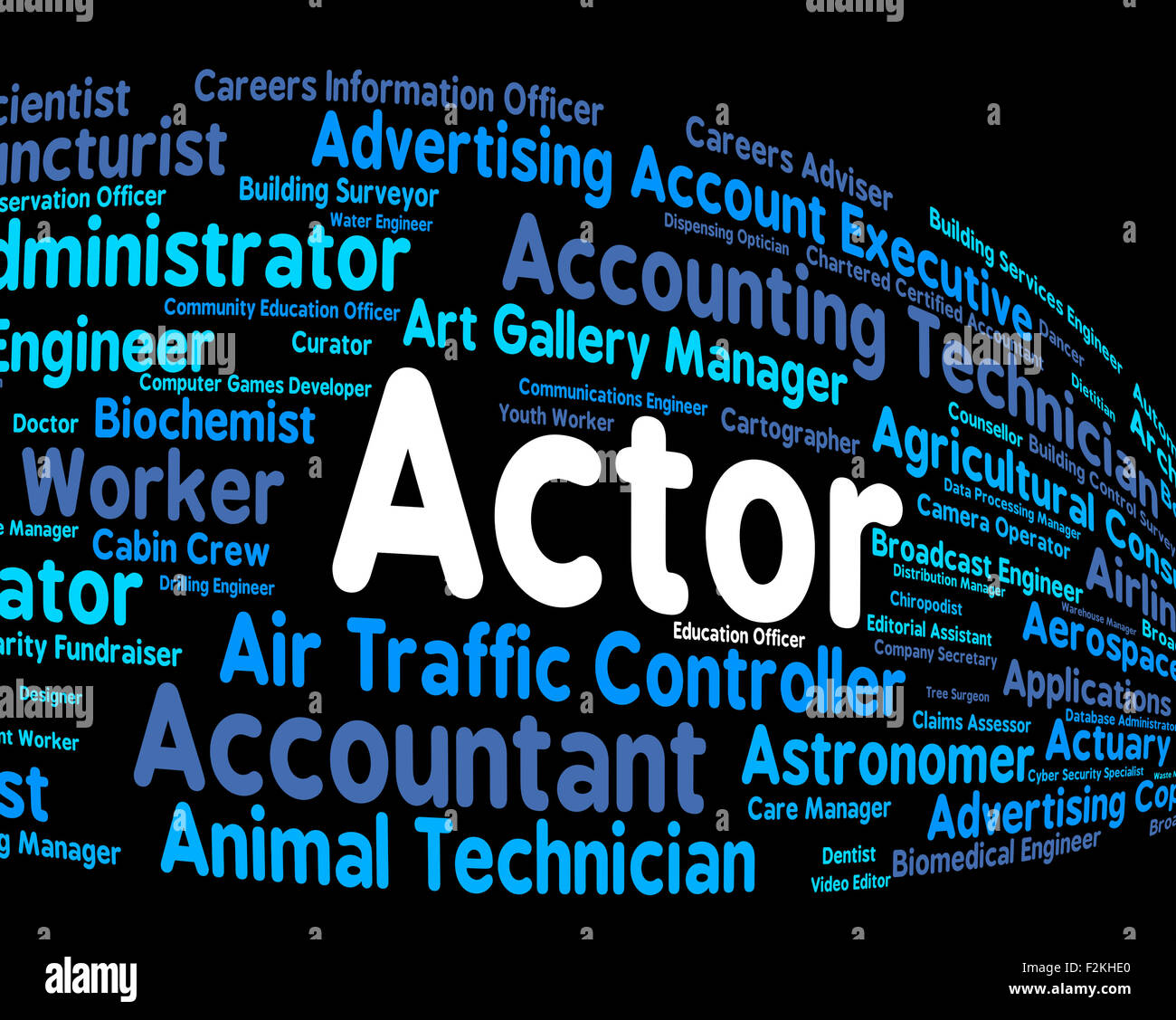 Actor Job Representing Dramatic Artist And Jobs Stock Photo - Alamy
