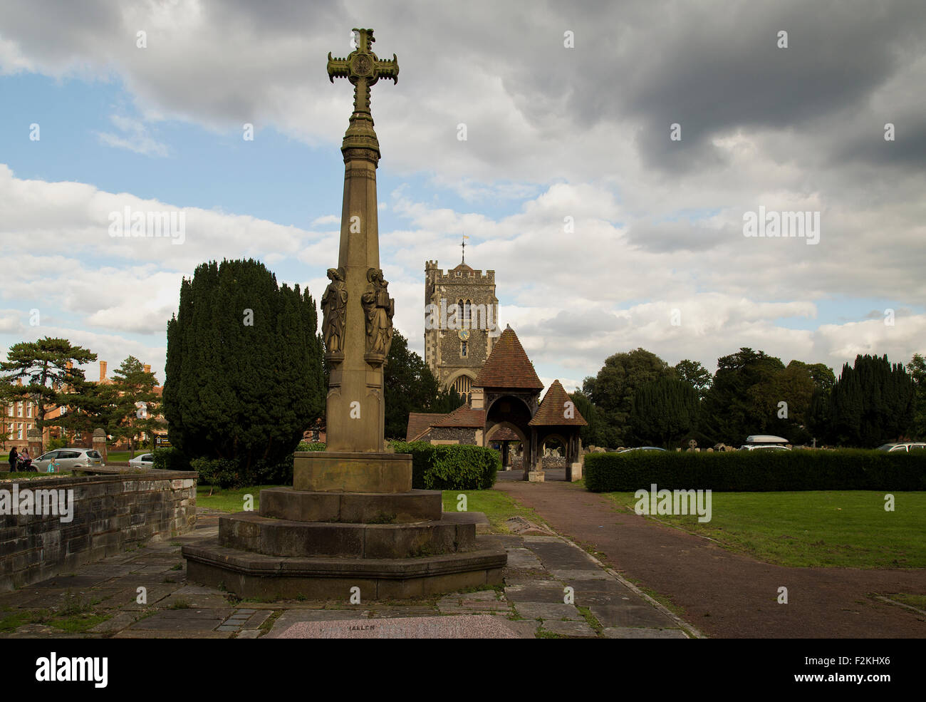 Grade II listed 14th century flint Anglican church in Beddington Park ...