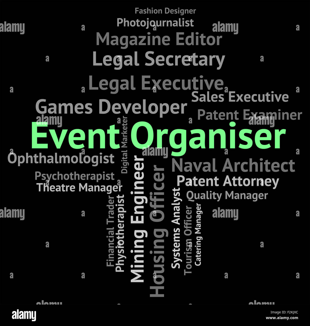 Event Organiser Meaning Text Supervisors And Function Stock Photo - Alamy