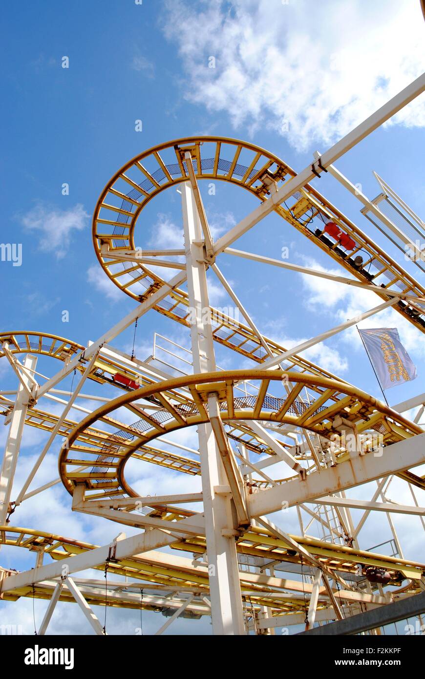 Crazy Mouse rollercoaster at the end of Brighton Pier Stock Photo - Alamy