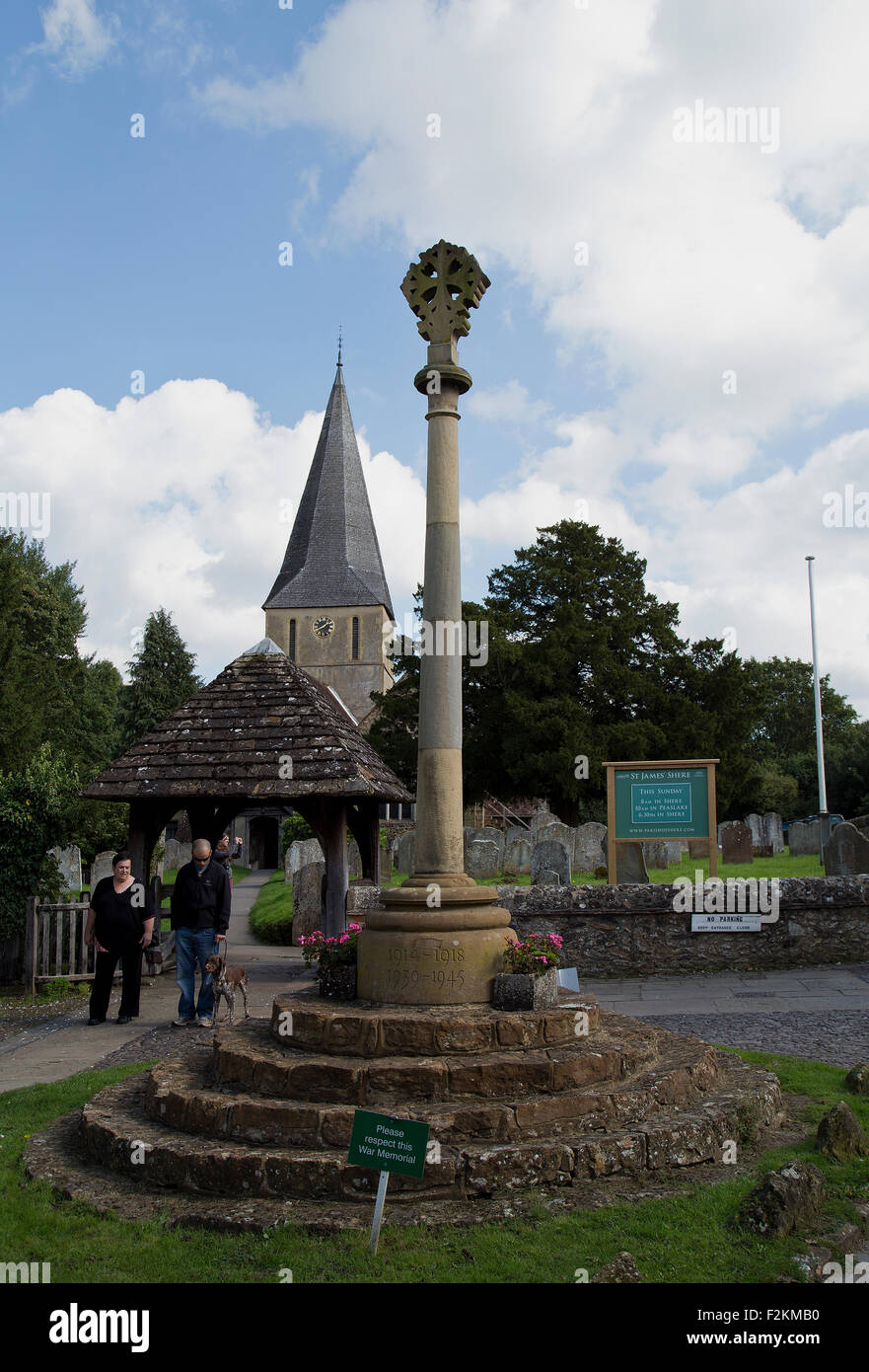 St James' Shere Church in the medieval village of Shere near Guldford ...