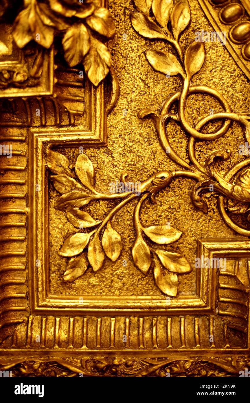 Abstract luxury golden border hi-res stock photography and images - Alamy