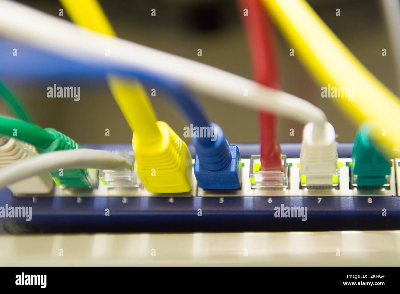 colorful computer network patch cables Stock Photo - Alamy