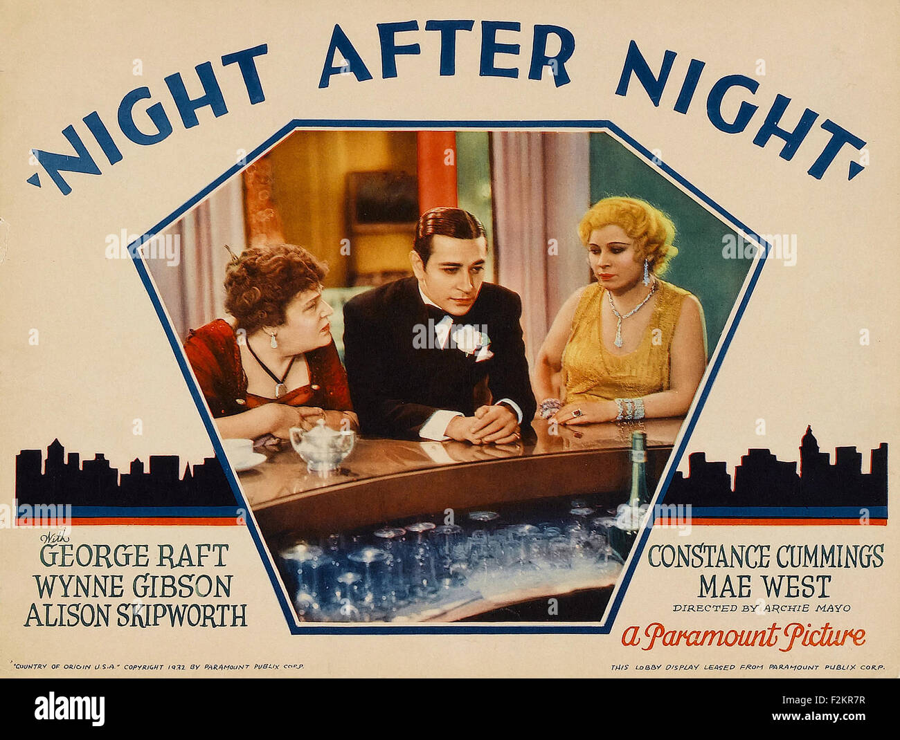 Night After Night - Movie Poster Stock Photo - Alamy