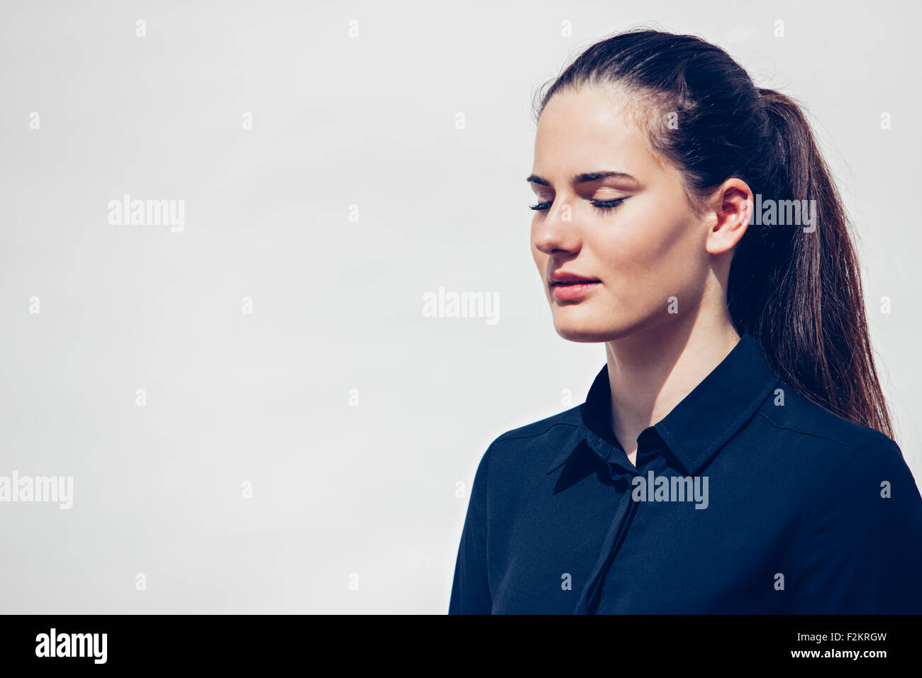 Woman hair ponytail cut hi-res stock photography and images - Alamy