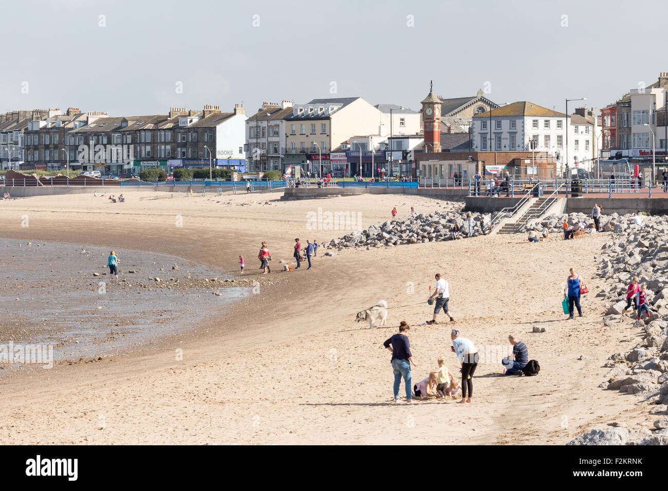 A sunny September day in Morecambe, walking along the coast looking at ...