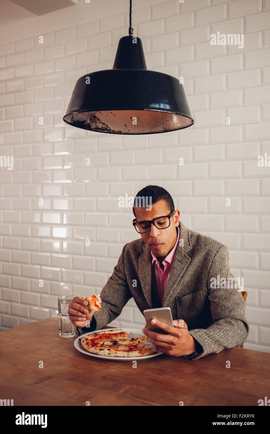 One Person Eating Alone Restaurant High Resolution Stock Photography ...