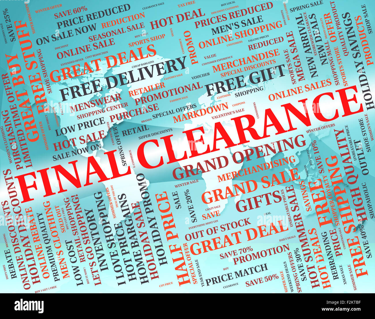 Final Clearance Showing Save End And Words Stock Photo - Alamy