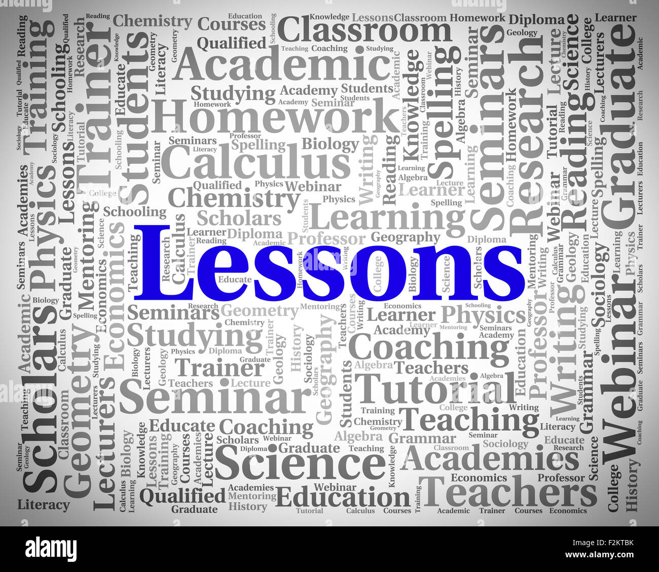 Lessons Word Meaning Sessions Seminar And Words Stock Photo - Alamy