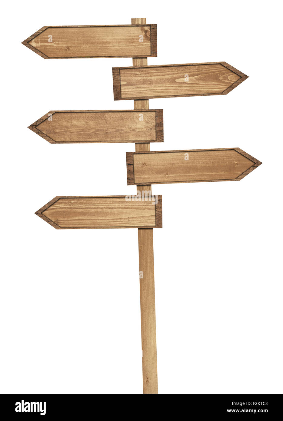 Blank road sign showing the direction of movement Stock Photo - Alamy