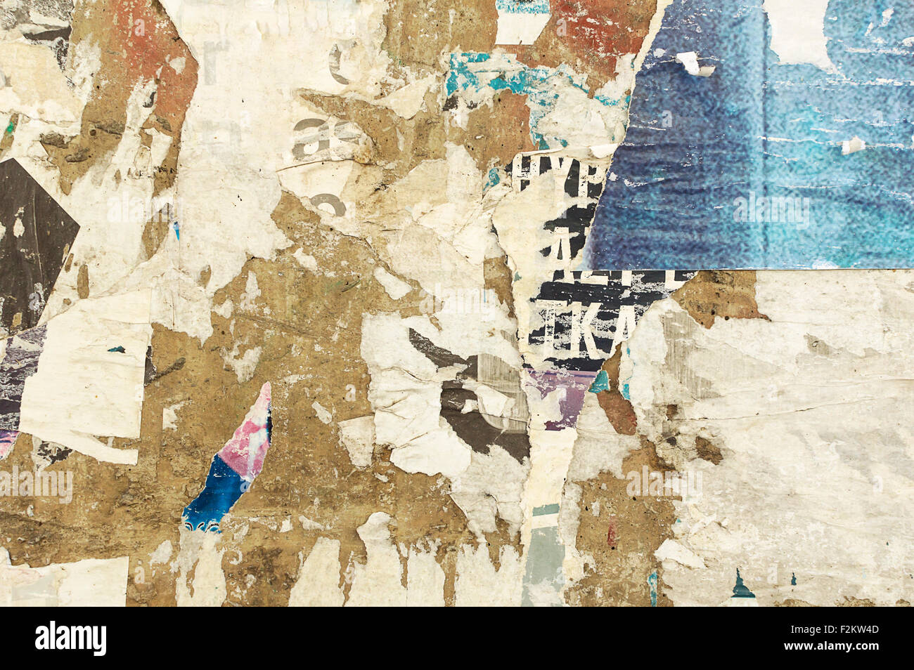 Torn posters grunge textures and backgrounds Stock Photo - Alamy