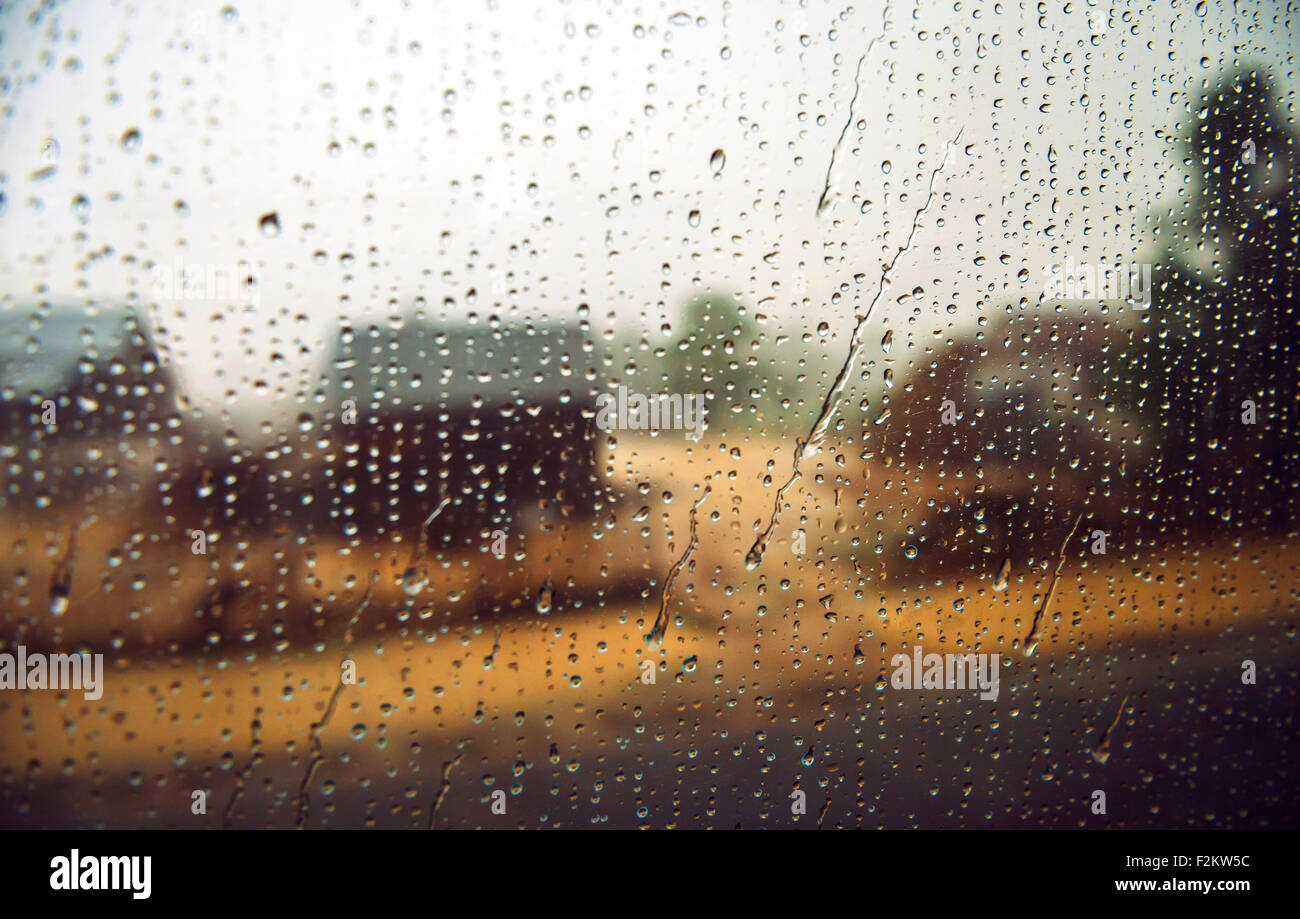 Rain drops on the window Stock Photo - Alamy
