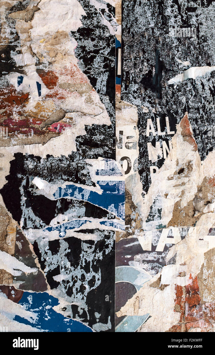 Torn posters grunge textures and backgrounds Stock Photo - Alamy