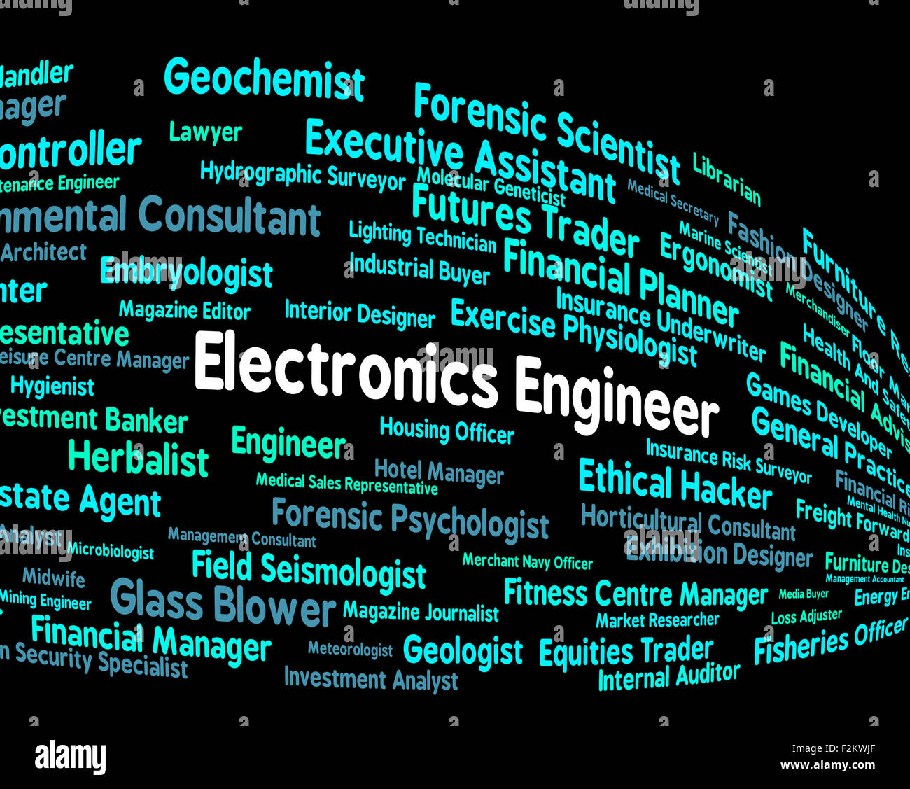 Electronics Engineer Showing Occupation Technology And Employment Stock ...