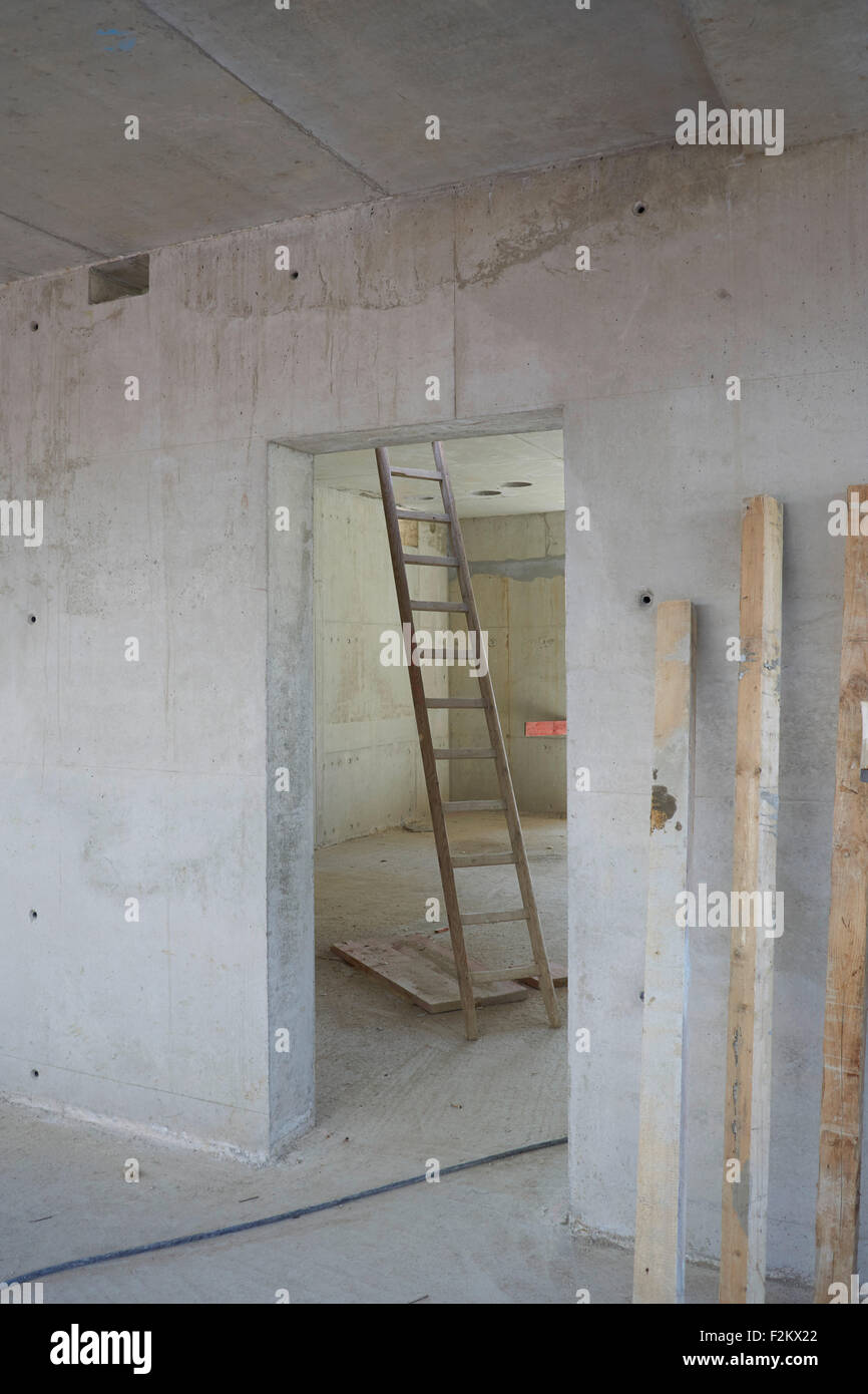 Ladder in an unfinished building Stock Photo - Alamy