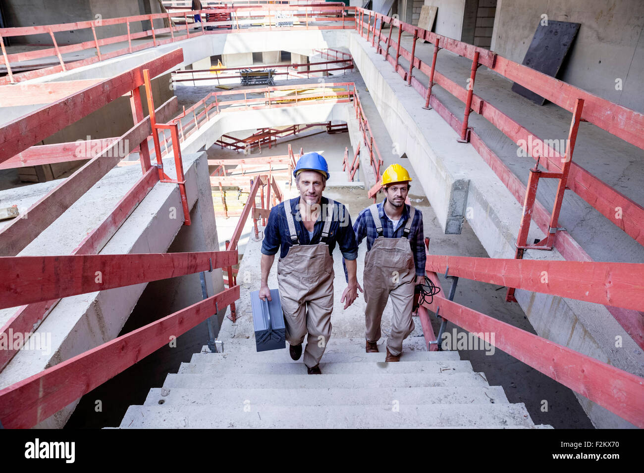 Construction worker tool box construction site hi-res stock photography ...