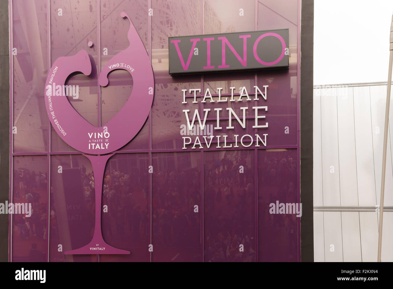 Milan, Italy, 13 September 2015: the italian wine pavilion at EXPO 2015 ...