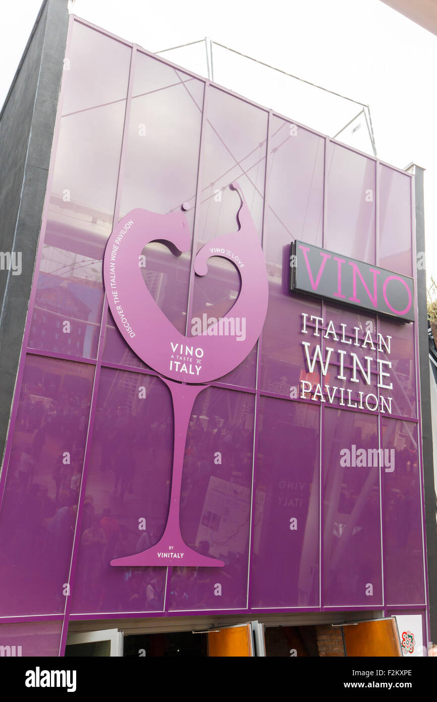 Milan, Italy, 13 September 2015: the italian wine pavilion at EXPO 2015 ...