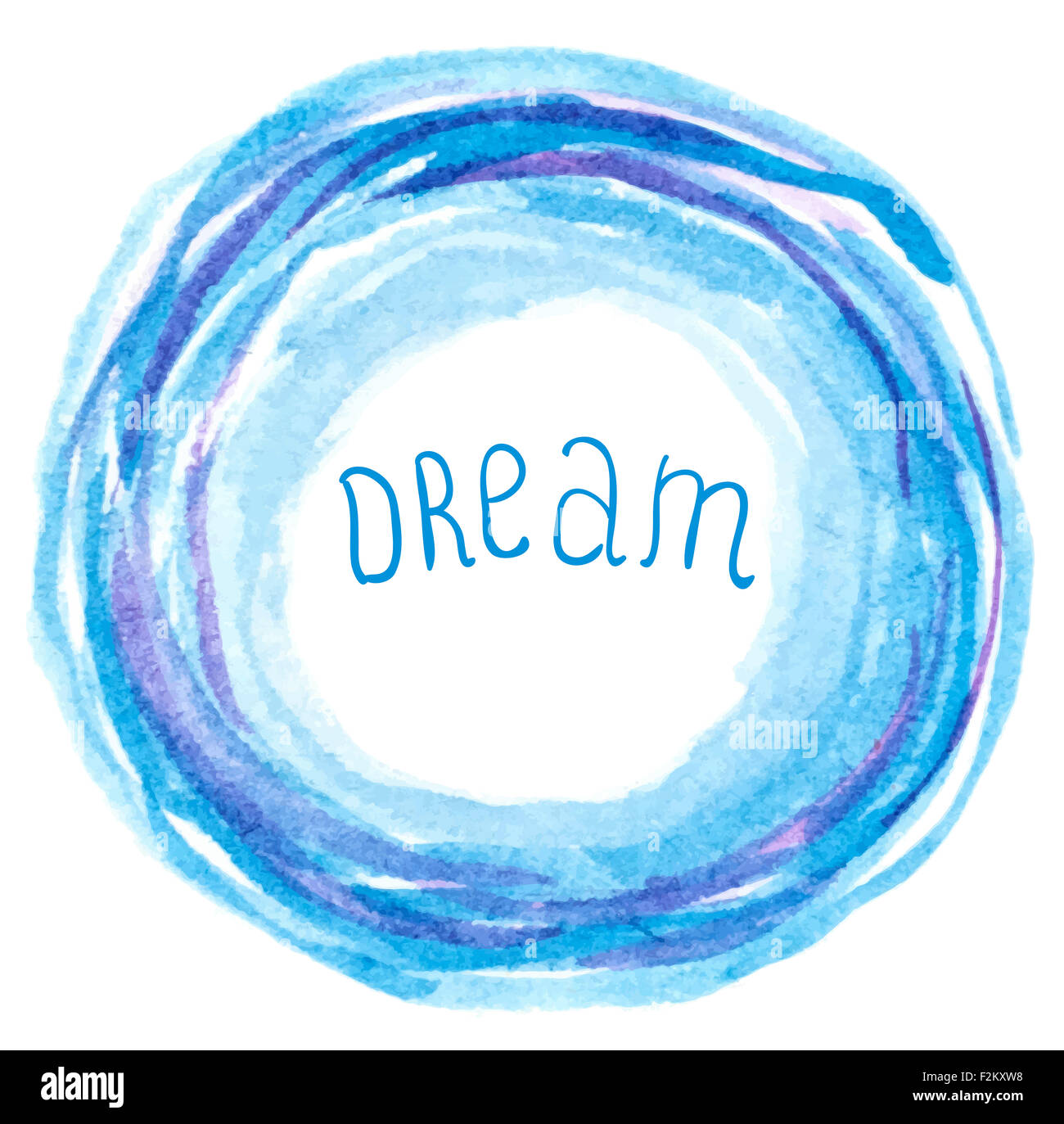 Blue round abstract watercolor background Stock Photo - Alamy