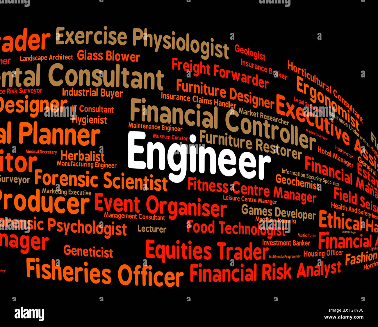 Engineer Job Indicating Occupations Hire And Occupation Stock Photo - Alamy