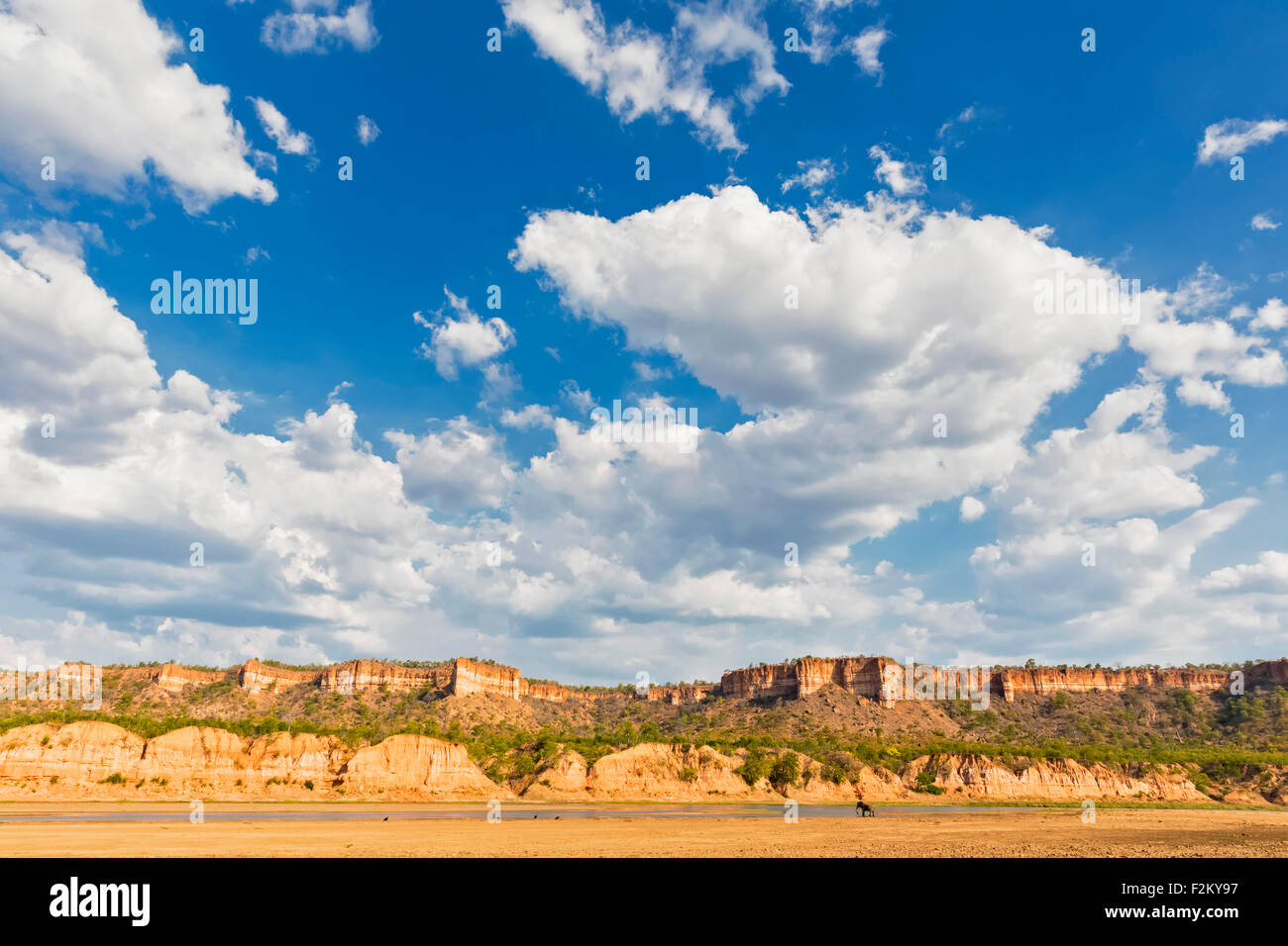 Zimbabwe, Masvingo, Gonarezhou National Park, Runde River and Chilojo ...