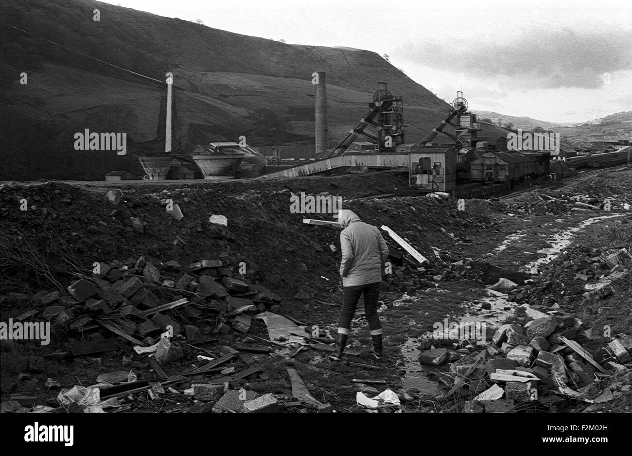 Marine colliery in Cwm in the Gwent valleys. Marine closed in 1988 ...