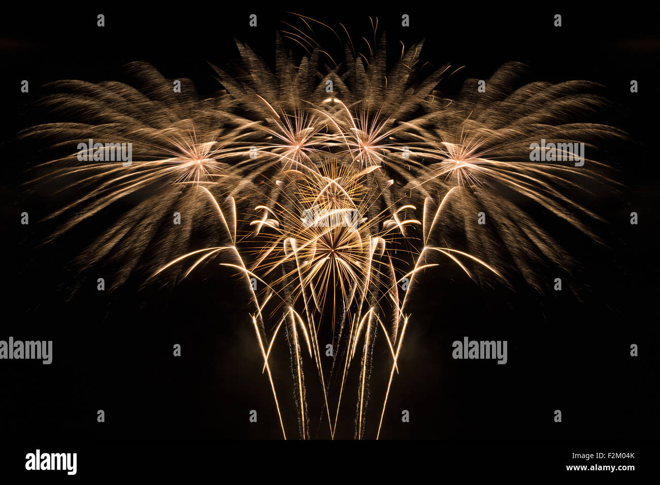Fireworks in night sky Stock Photo - Alamy