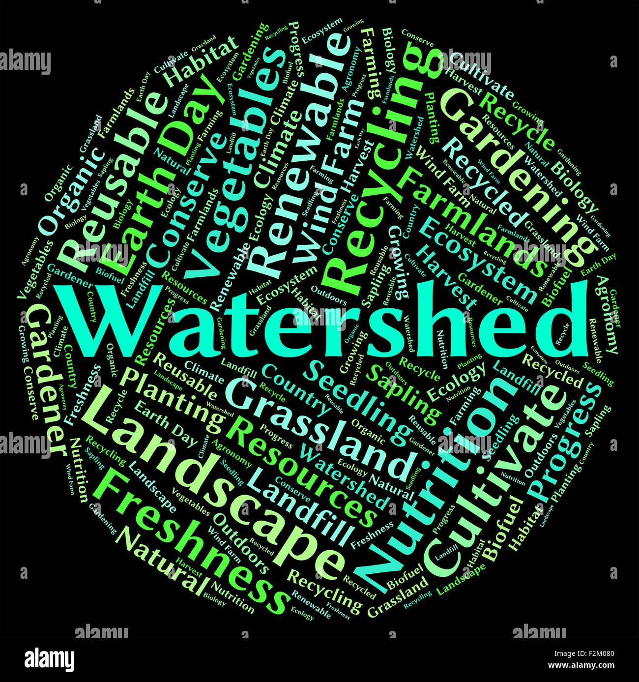 Watershed Word Indicating River System And Drain Stock Photo - Alamy