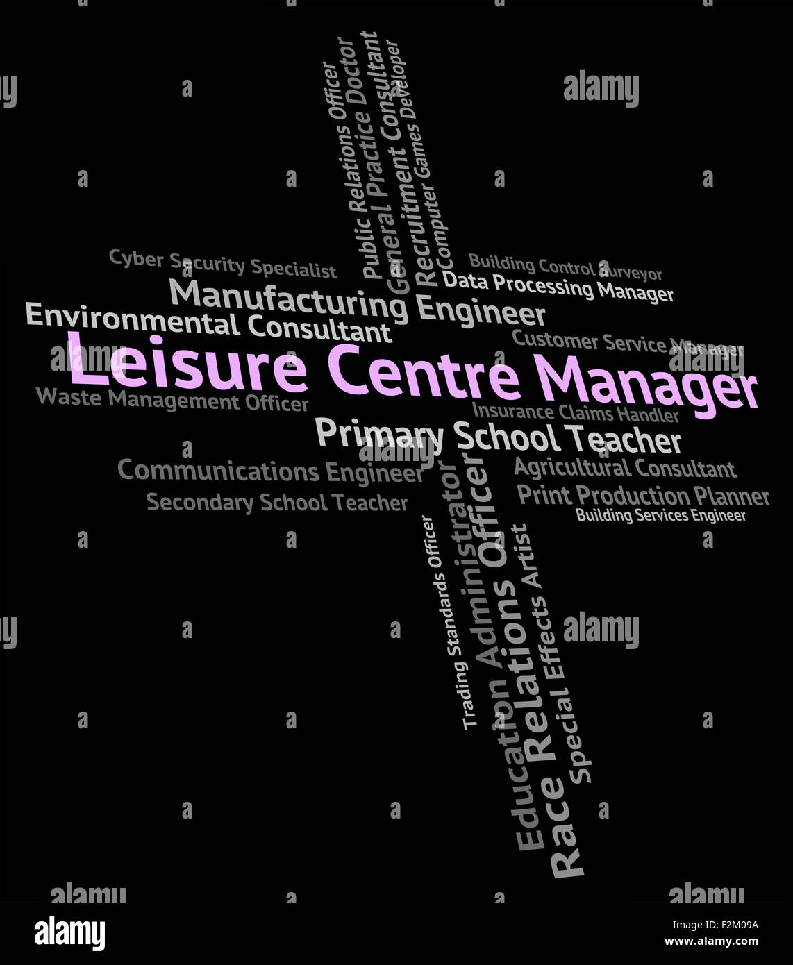 Leisure Centre Manager Indicating Text Employment And Job Stock Photo ...
