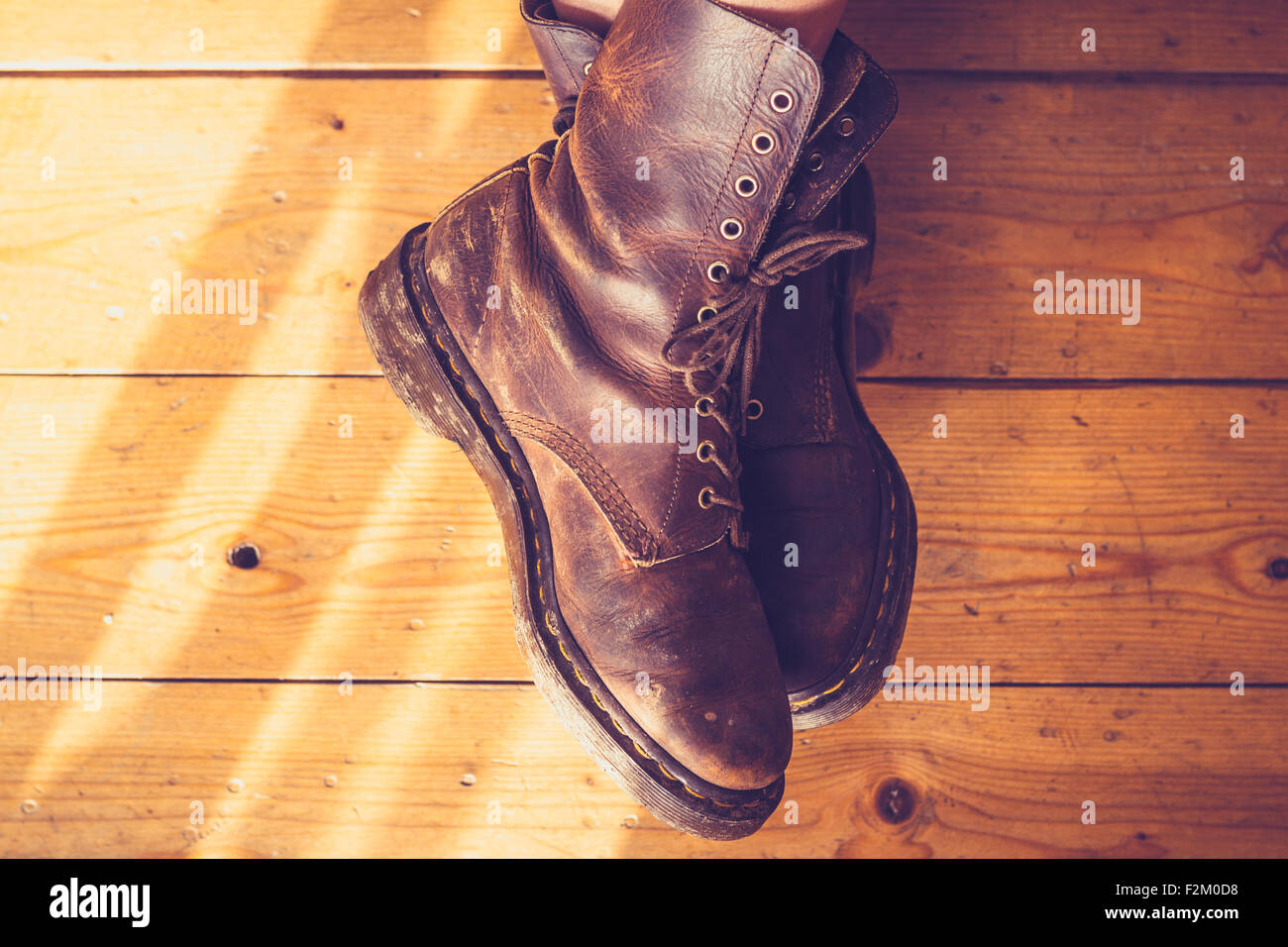 Lady wearing boots hi-res stock photography and images - Alamy