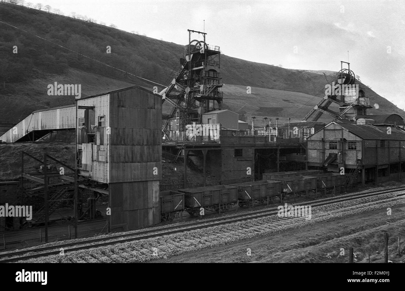 Marine colliery in Cwm in the Gwent valleys. Marine closed in 1988 ...