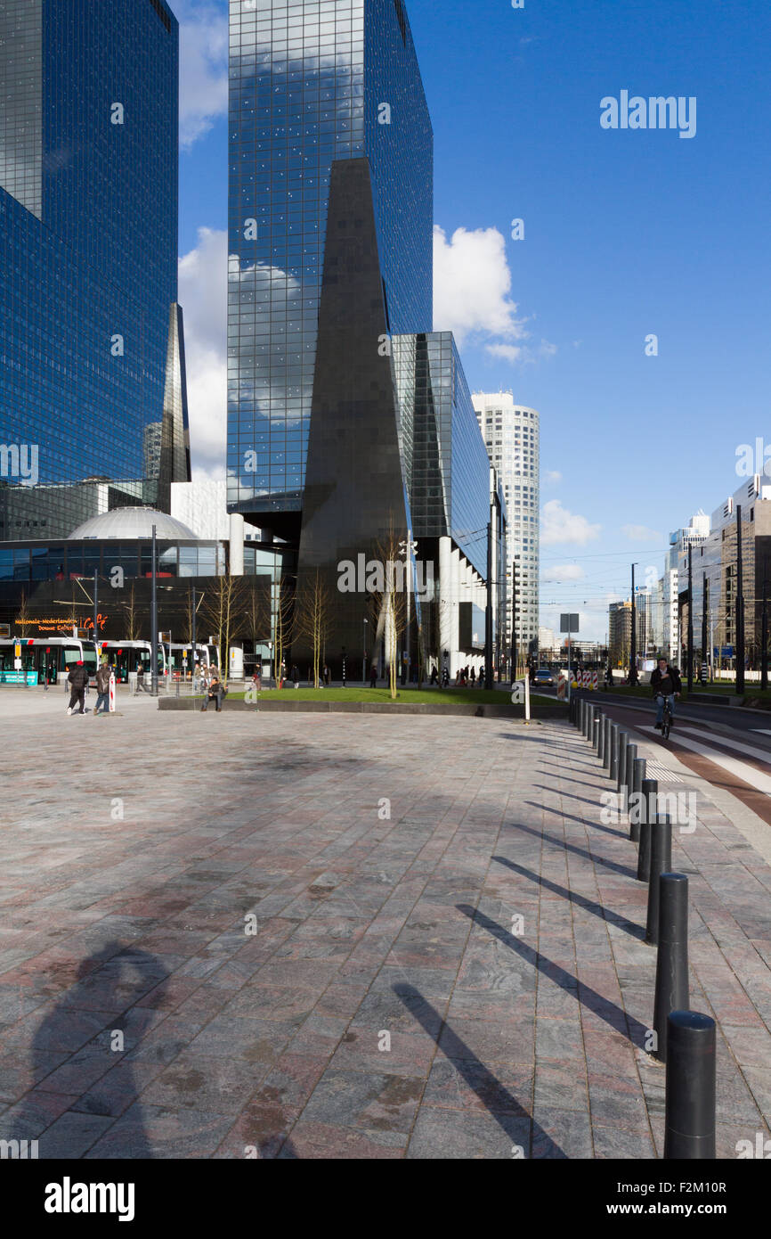 cityscape skyscraper Rotterdam clouds blue sky Stock Photo - Alamy