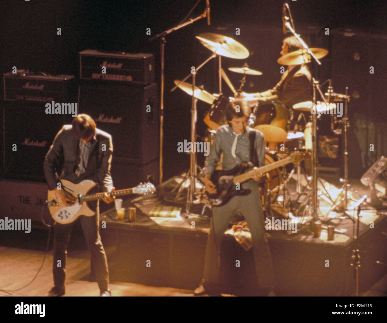 THE JAM UK rock group about 1980 from left Paul Weller, Bruce Foxton ...