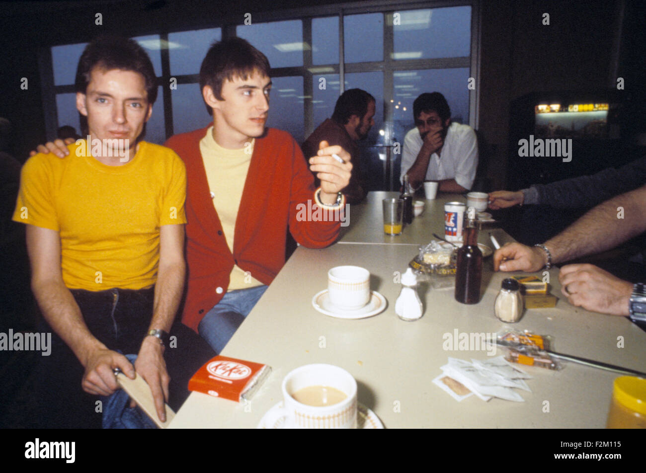 THE JAM UK rock group about 1980 with Bruce Foxton (left) and Paul ...