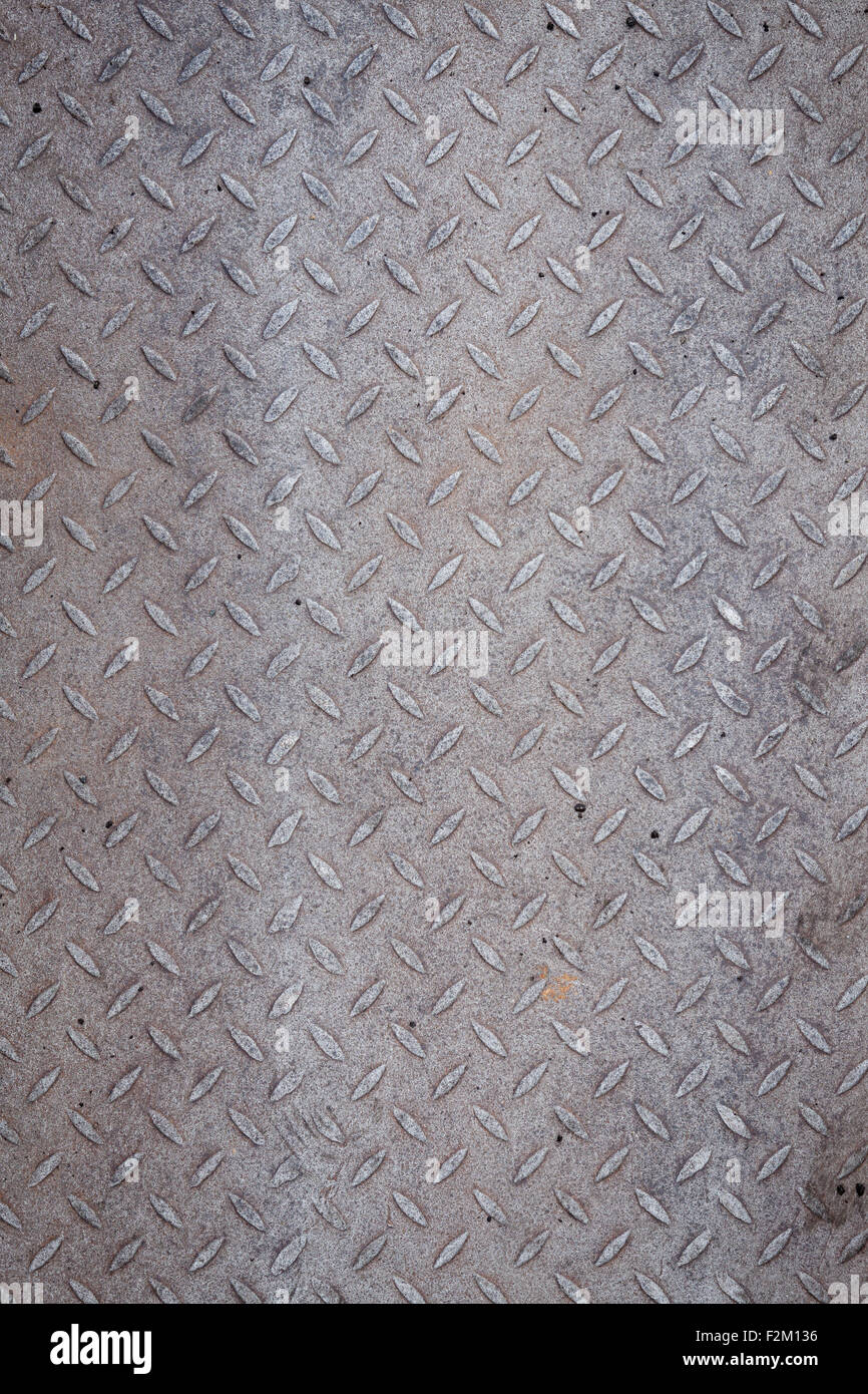 Dirty metal diamond grip pattern Stock Photo - Alamy
