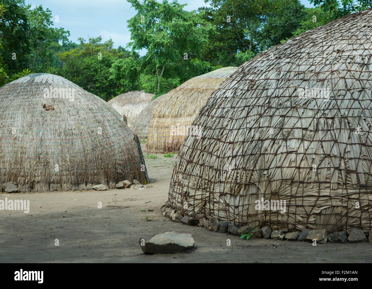 Benin, West Africa, Gossoue, traditional peul houses made of dried ...