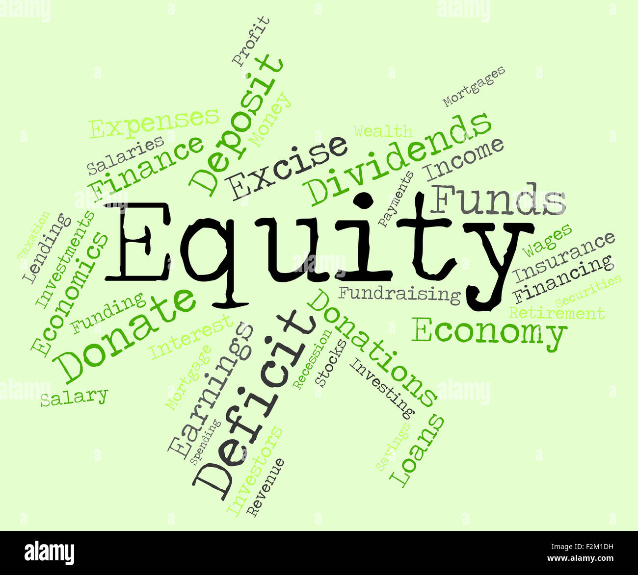 Equity Word Indicating Resources Funds And Asset Stock Photo - Alamy