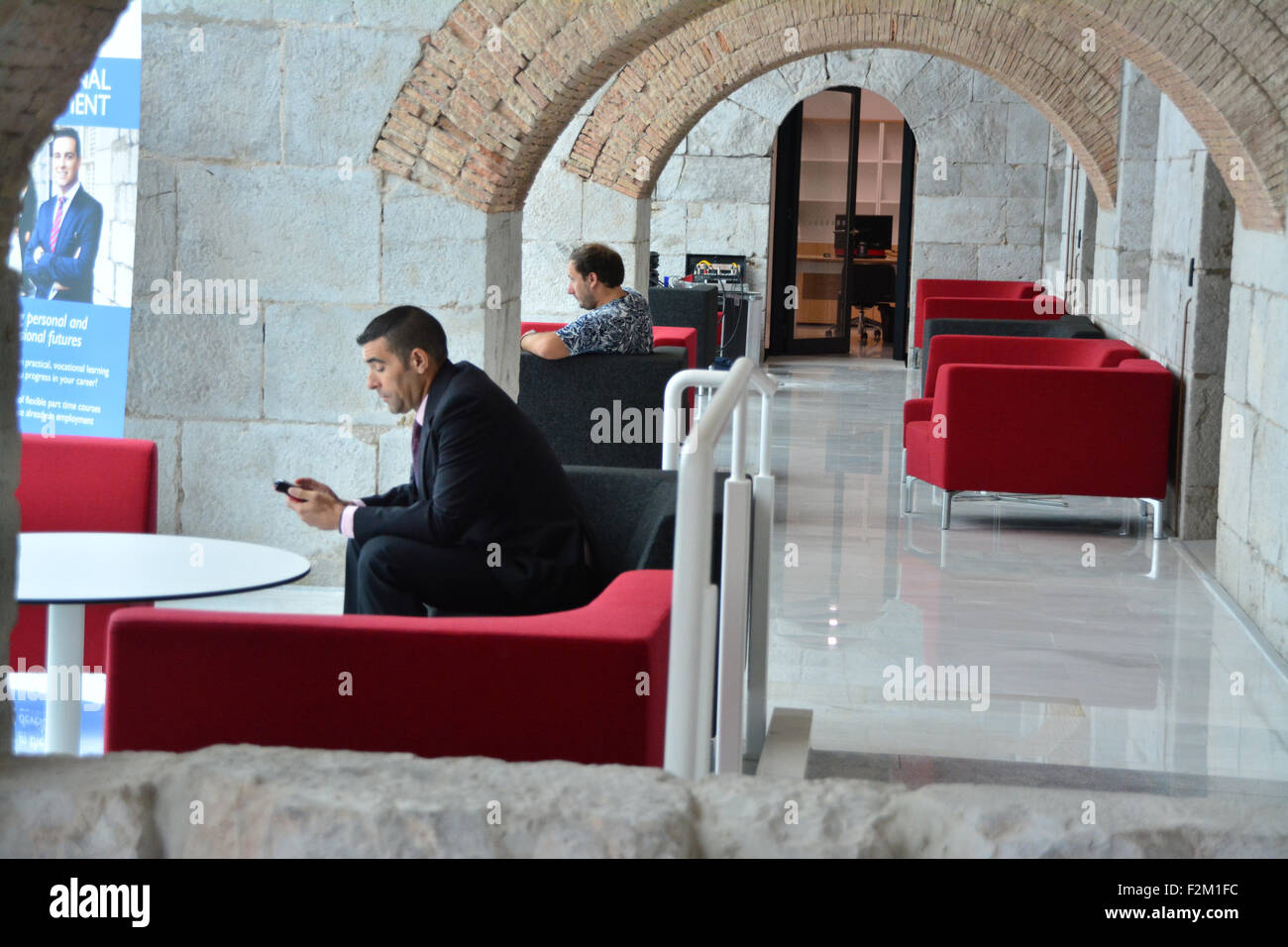 Gibraltar. 21st September, 2015. Minister for Education Gilbert Licudi ...