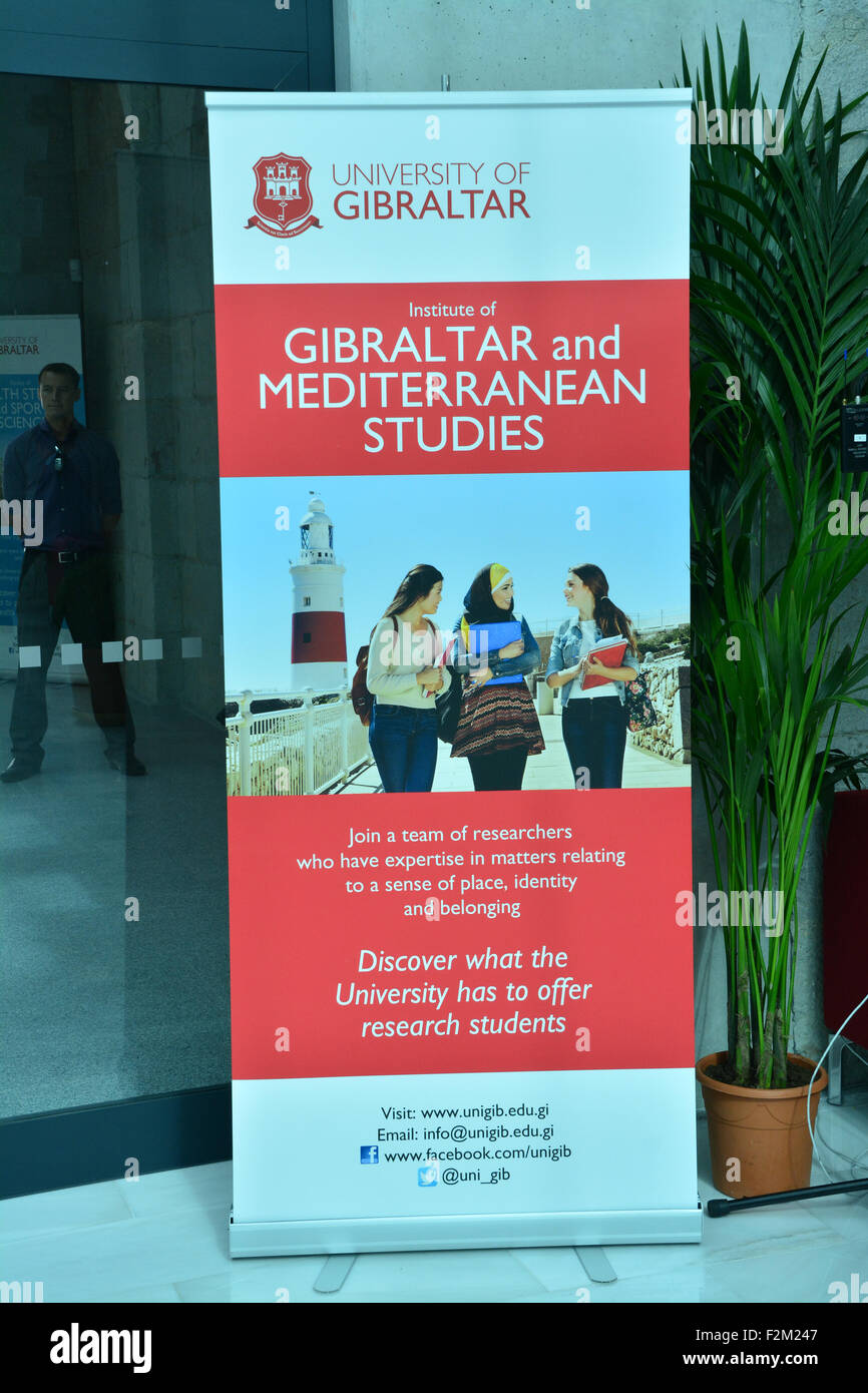 Gibraltar. 21st September, 2015. Minister for Education Gilbert Licudi ...