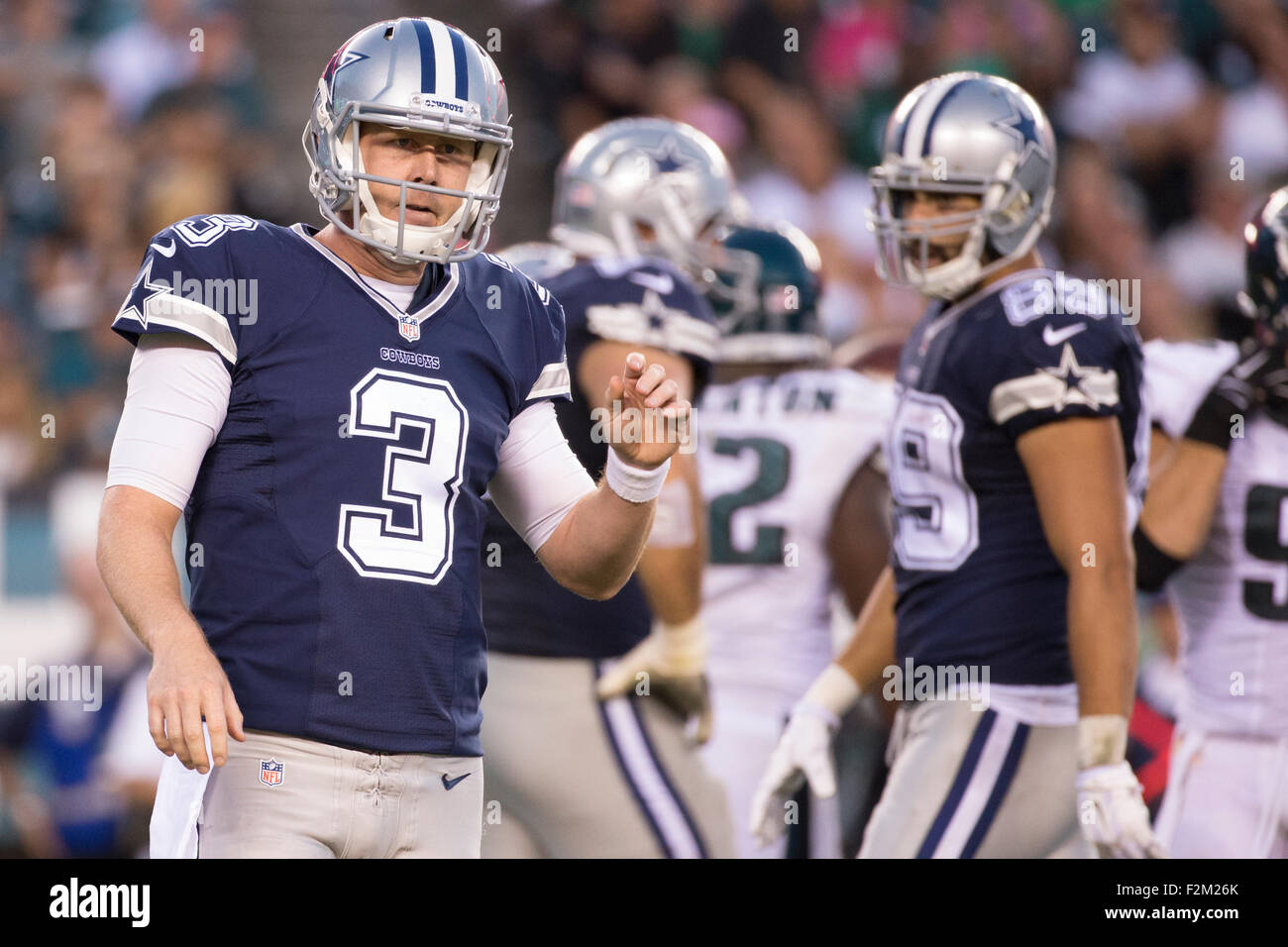 September 20, 2015: Dallas Cowboys quarterback Brandon Weeden (3) looks ...
