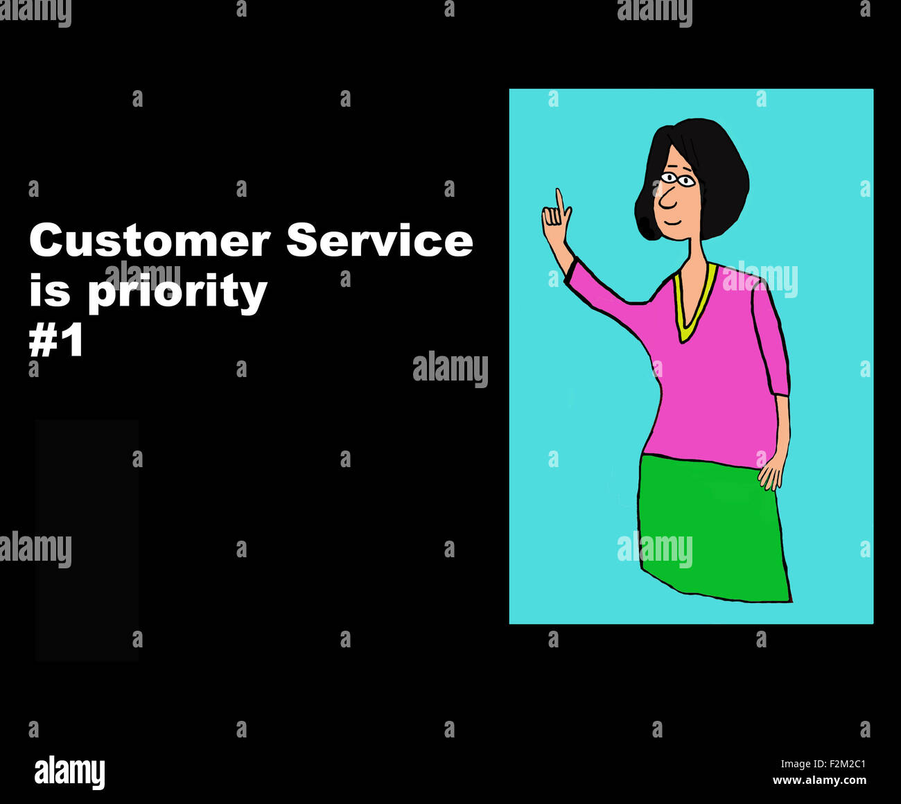 Business illustration of millennial businesswoman and the words ...