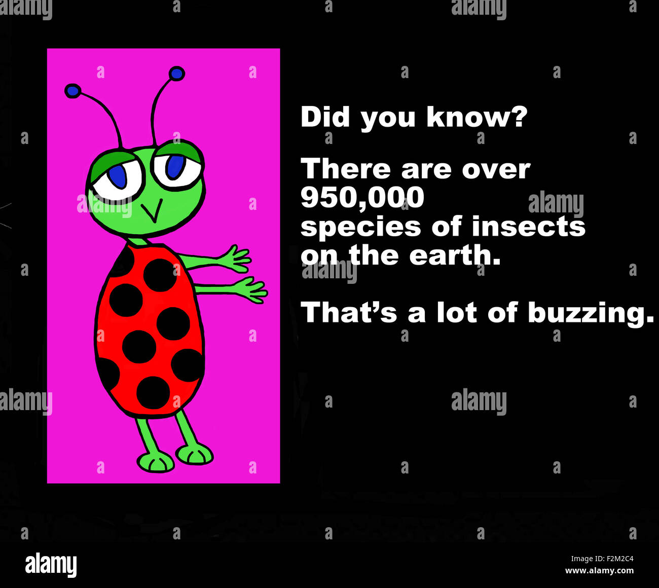 Education illustration of a bug and the words, 'Did you know? There are ...