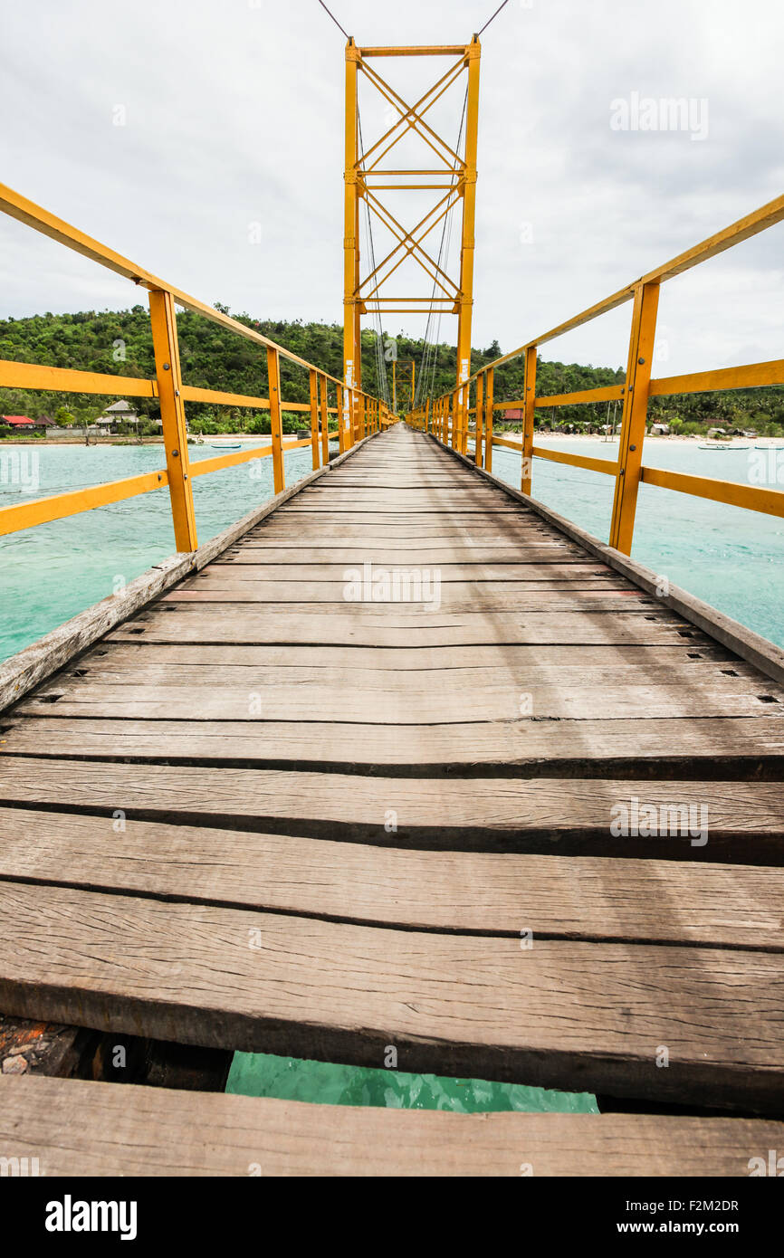 Small bridge in indonesia Stock Photo - Alamy