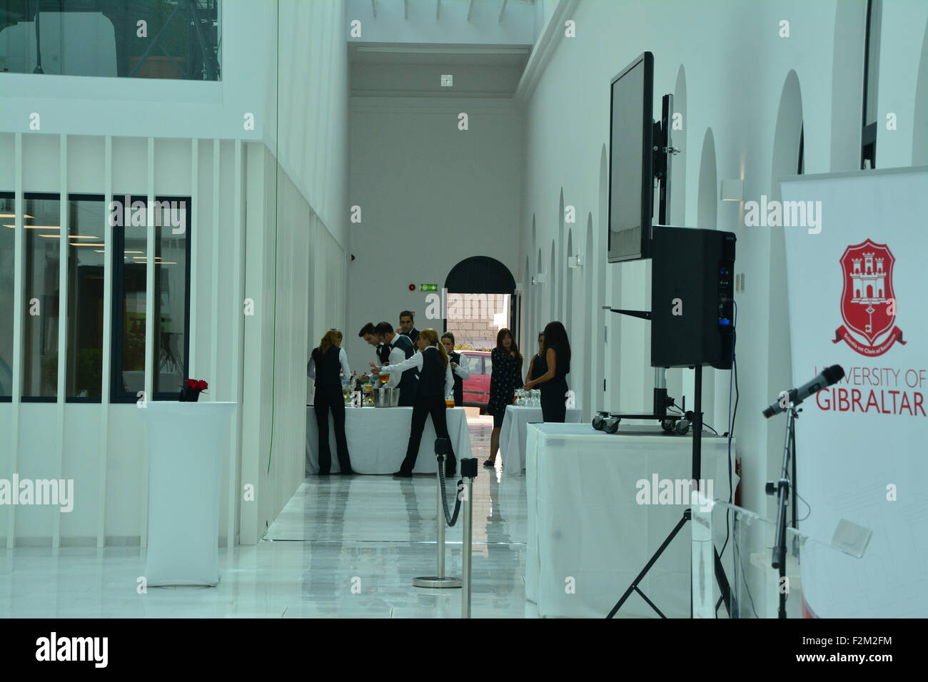 Gibraltar. 21st September, 2015. Minister for Education Gilbert Licudi ...