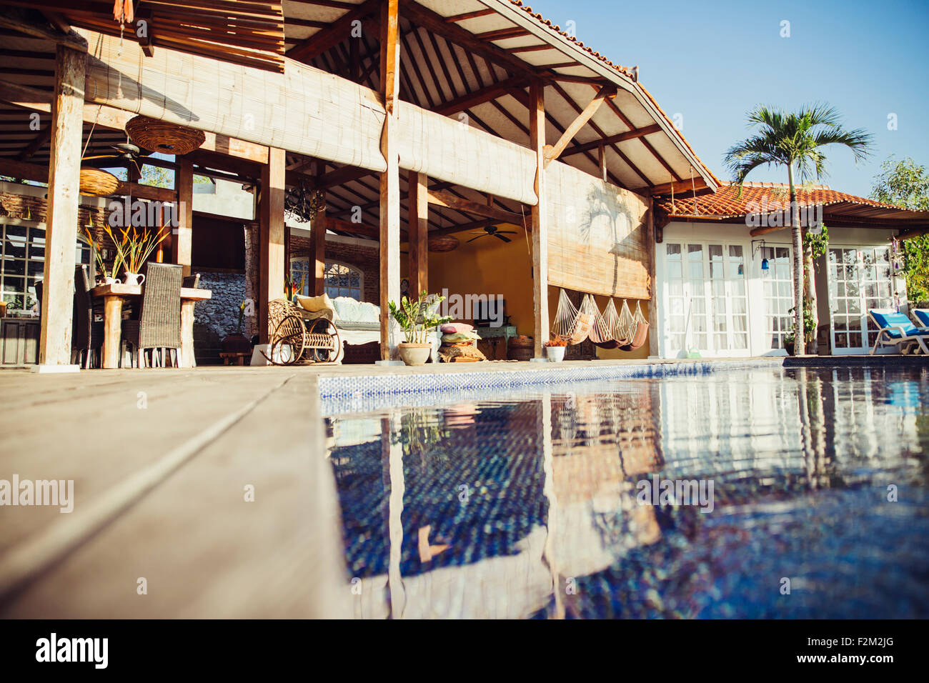 Indonesia, Bali, holiday villa in Joglo Style Stock Photo - Alamy