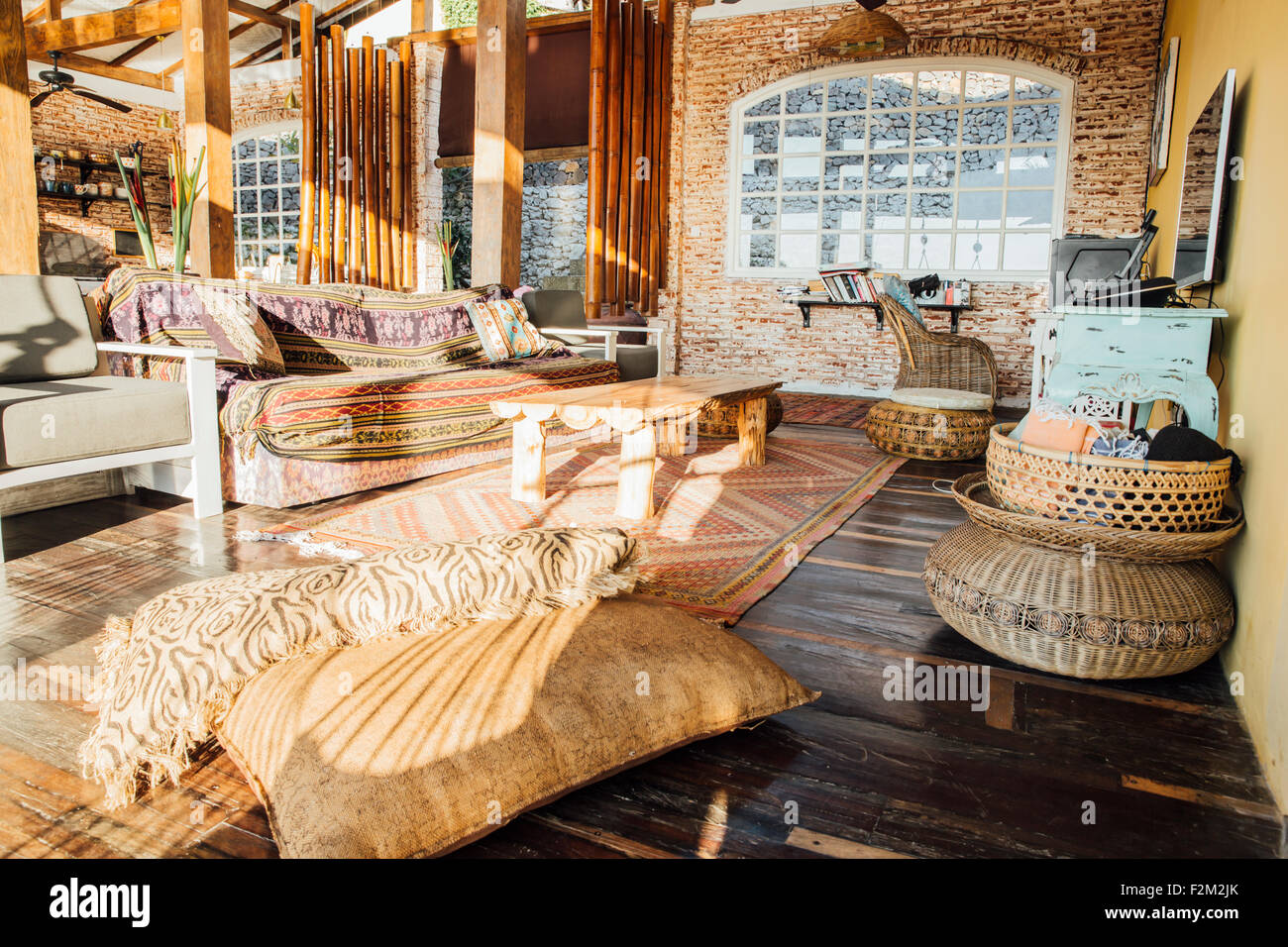 Indonesia, Bali, living room in a holiday villa Stock Photo - Alamy