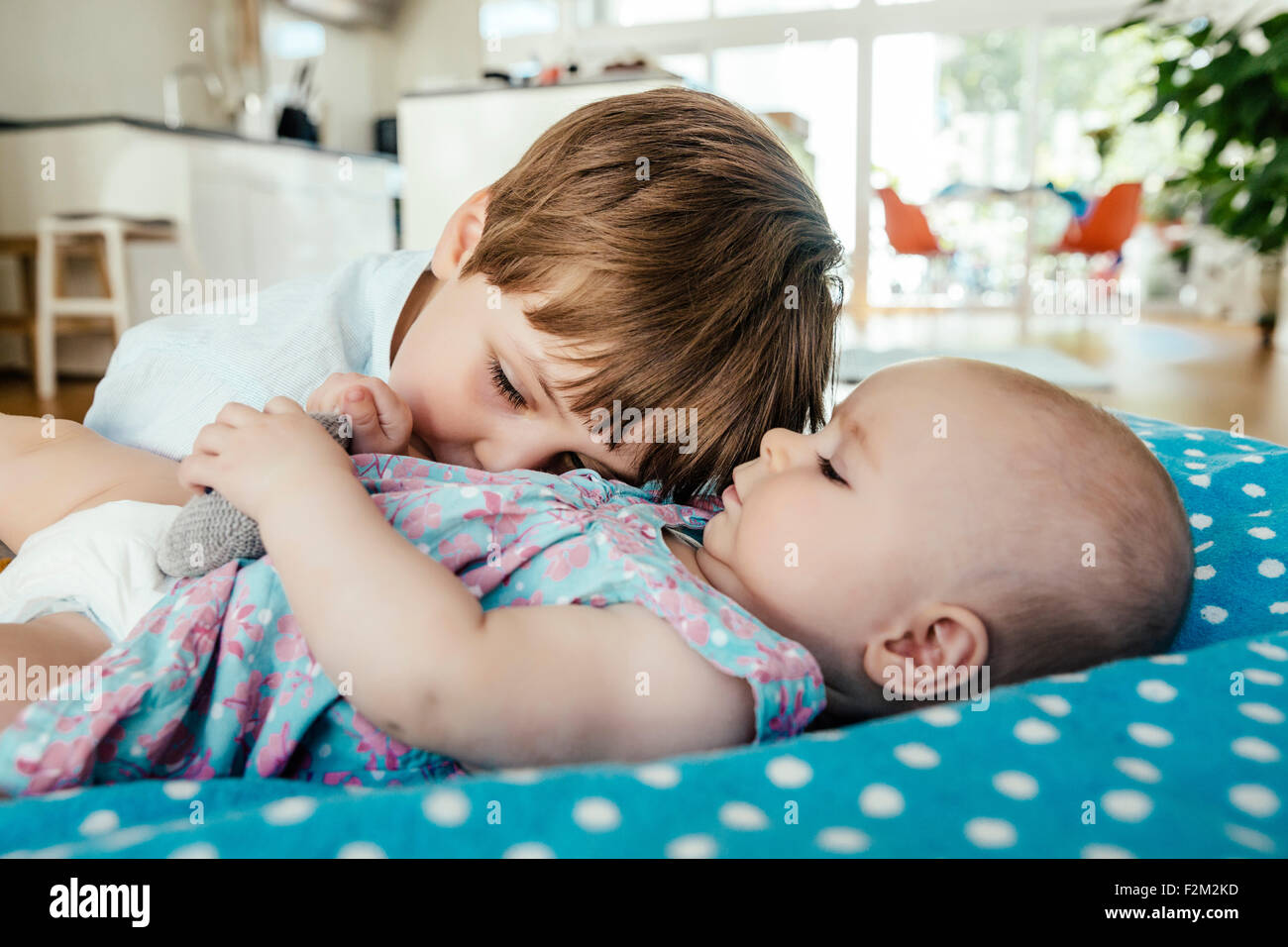 Brother Sister Cuddling High Resolution Stock Photography and Images - Alamy