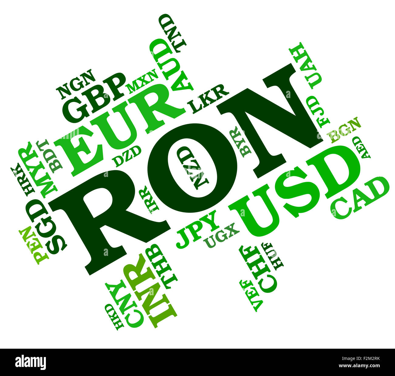 Ron Currency Indicating Exchange Rate And Wordcloud Stock Photo - Alamy