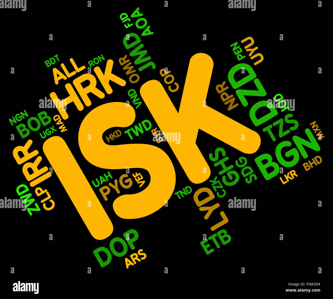 Isk Currency Showing Icelandic Kronas And Currencies Stock Photo - Alamy